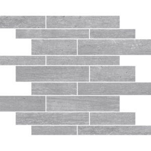 Cemento Rustico Dark Grey Porcelain Random Stripe Mosaics | Montecera ...