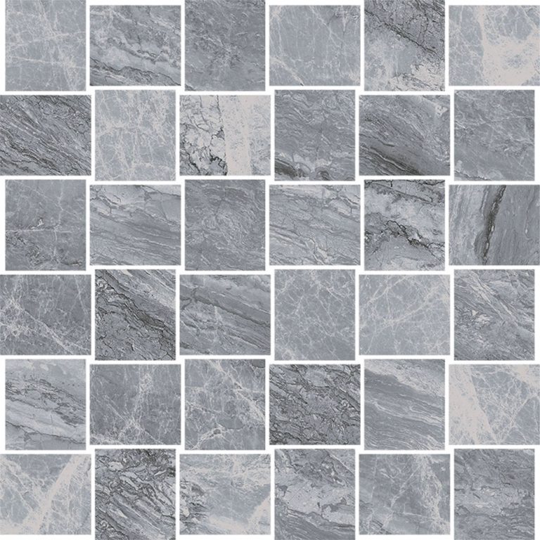 Jefferson Light Grey Polished Porcelain 2"x2" / 5x5 cm. Basketweave ...