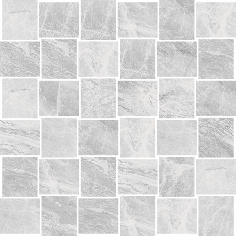 Jefferson White Polished Porcelain 2"x2" / 5x5 cm. Basketweave Mosaics ...