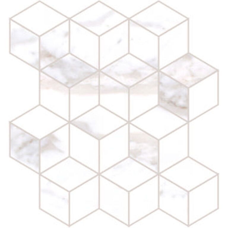 Calacatta Nuvo Polished Cube Mosaics | Montecera | Natural Stone ...