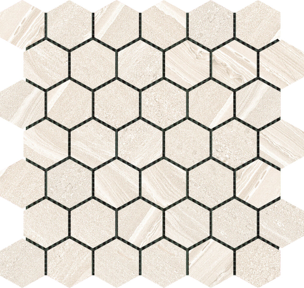 Nile Beige Porcelain 2"x2" / 5x5 cm. Hexagon Mosaics | Montecera ...